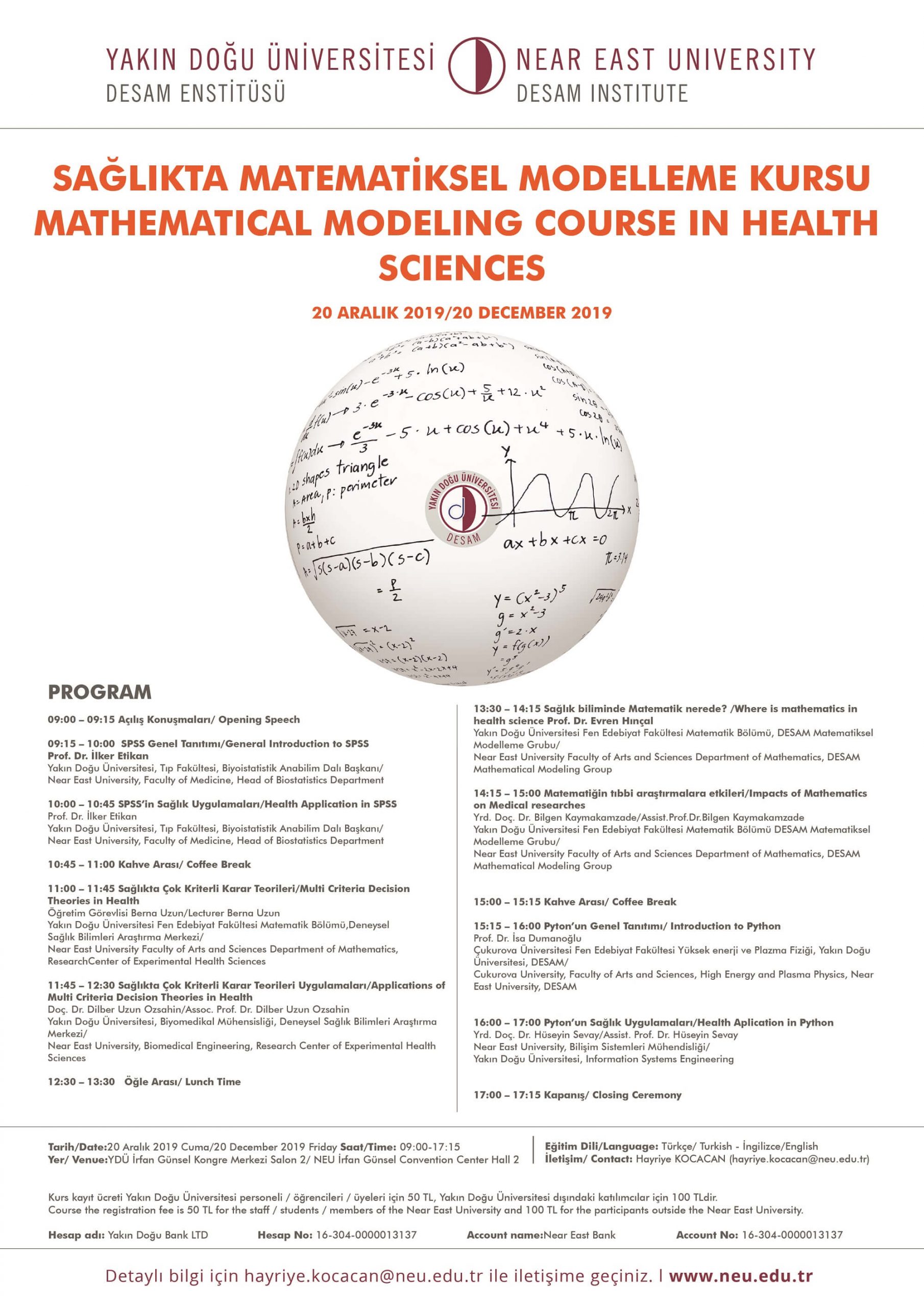Mathematical Modeling Course in Health Sciences – DESAM Enstitüsü